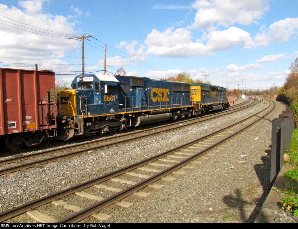 CSX 8661 and 4237